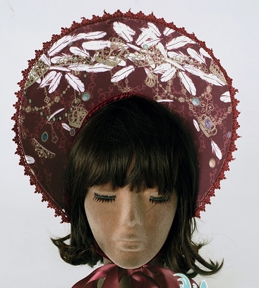 'The Goose Girl' Bonnet Wine - Bonnets - Lace Market: Lolita Fashion Sales