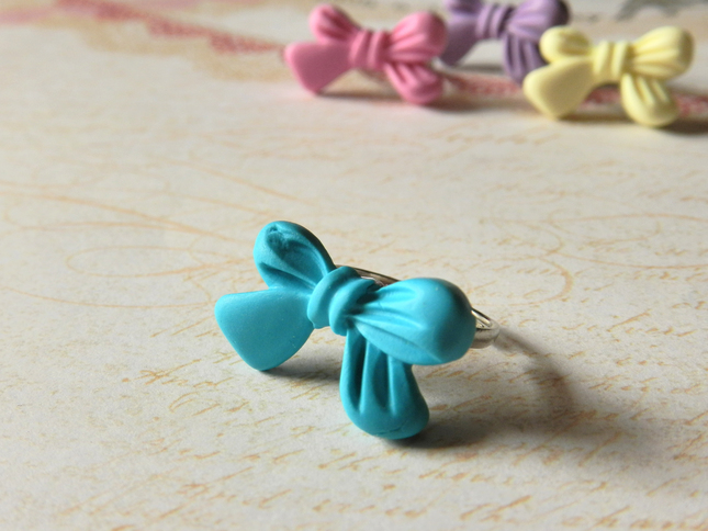 Blue Ribbon Ring - Jewelry - Lace Market: Lolita Fashion Sales