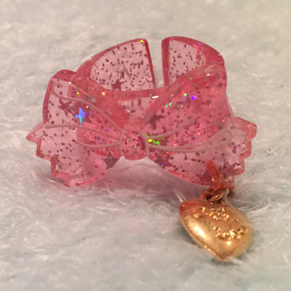 Angelic pretty san francisco limited ribbon ring pink - Rings - Lace ...