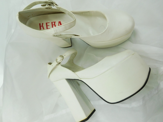 L-1580 **Signs of use** KERA Shop Platform Shoes white size S - Shoes ...