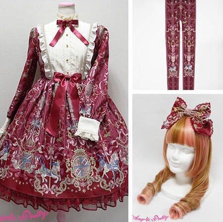 Angelic Pretty Elizabeth Unicorn Red OP (FULL SET) - One Piece - Lace ...