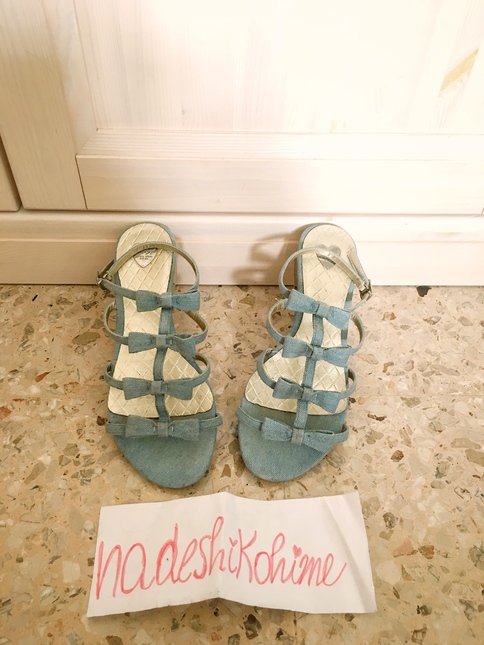 Offbrand Cute Gyaru Denim Sandals - Shoes - Kei Market: Buy and Sell ...