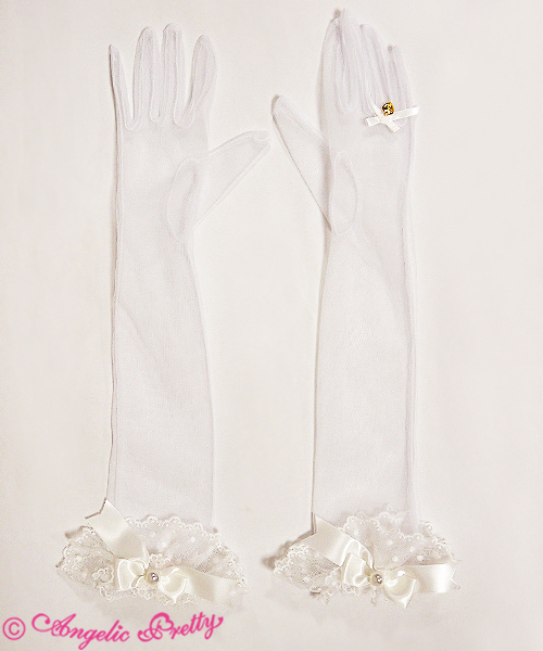 Angelic Pretty Lady Long Gloves Lace AP - Gloves and Wristwear - Lace ...