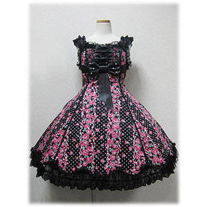 Angelic pretty Lady rose black FULL SET - Dresses - Lace Market: Lolita ...