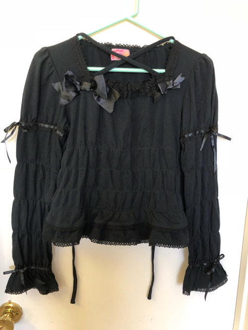 Angelic Pretty Ribbons Long Sleeves Cutsew - Cutsews - Lace Market ...