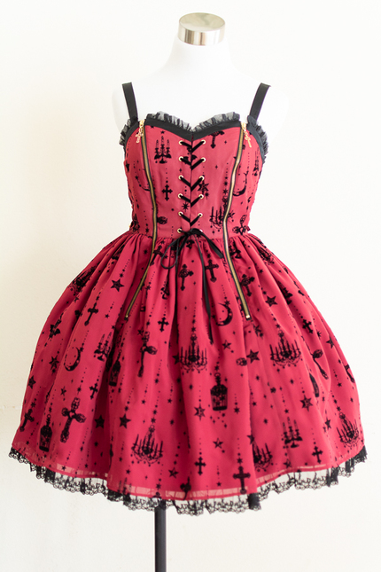 Angelic Pretty Holy Lantern Zipper JSK - Red - One Piece - Lace Market ...
