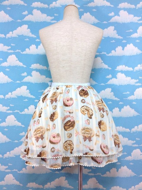 FREE SHIPPING, Melty Cream Doughnut Skirt (2016) in Sax from Angelic ...