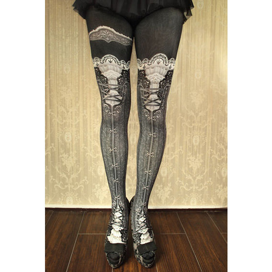 Abilletage Victorian Corset Tights (Russian Grey) *Free US Shipping ...