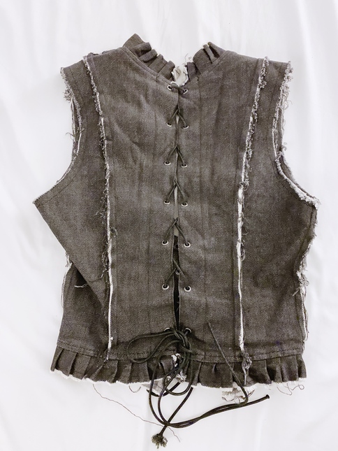 Atelier Boz Frayed Denim Vest - Vests - Lace Market: Lolita Fashion Sales