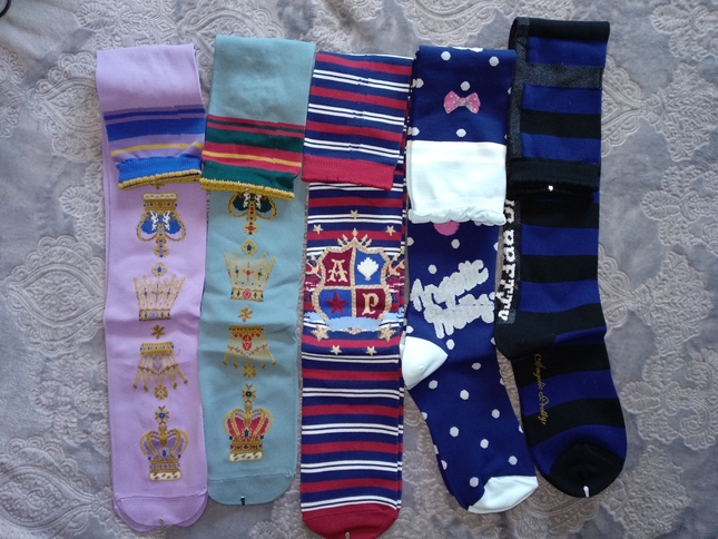 Angelic Pretty British Crown OTK socks - Socks and Tights - Lace Market ...