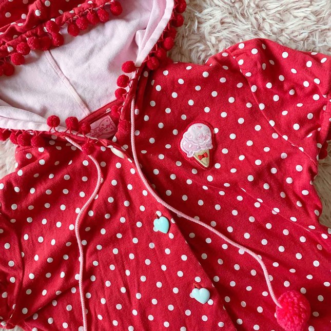 Angelic Pretty Red Ice Cream Cutsew OP - One Piece - Lace Market ...