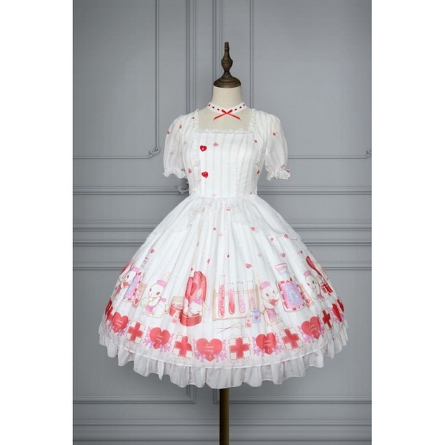 Lemon Honey Rabbit Nurse OP - Dresses - Lace Market: Lolita Fashion Sales