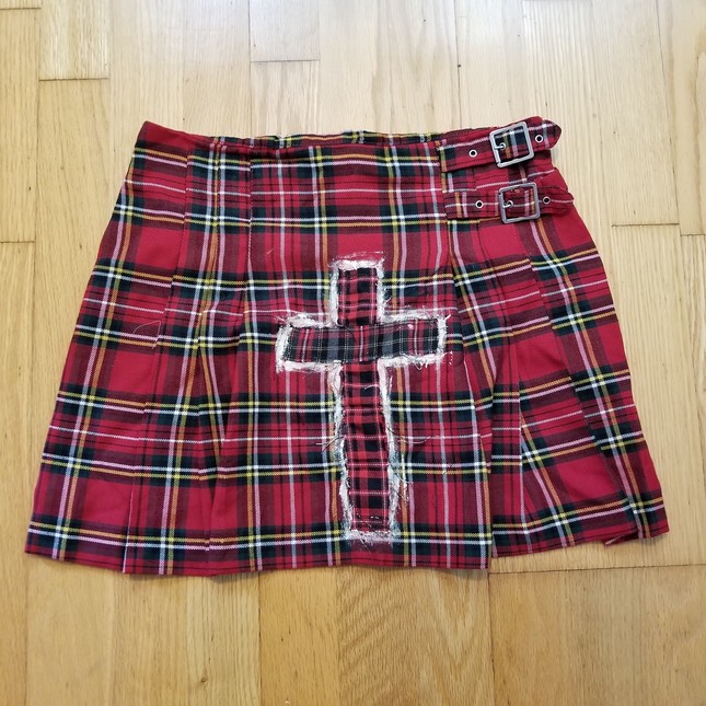 Ghost Cross Tartan Kilt Skirt - Skirts - Kei Market: Buy and Sell ...
