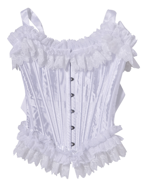 NWT Triple Fortune Rose Lace corset in white - Tops - Lace Market ...