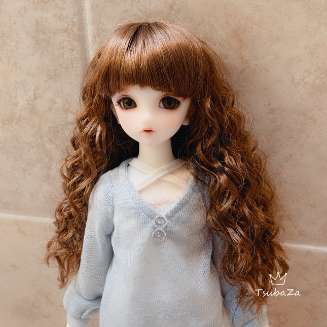 【Volks】Brown long curly wig (MSD 1/4 Size) - 7-8 Wigs - Ball Jointed ...