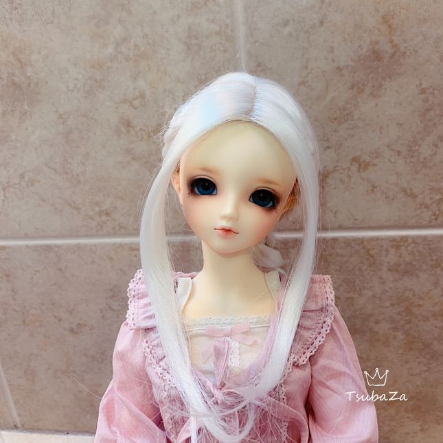 【Volks】White long braided wig (SD 1/3 Size) - 8-9 Wigs - Ball Jointed ...
