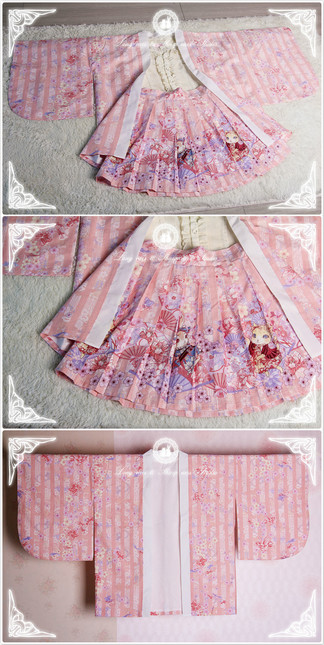 LESEars Goldfish & Fireworks Haori & Pleated Skirt SET - Skirts - Lace ...
