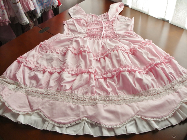 Bodyline Pink and White Heartful Wish JSK and Headbow Set (L445) Size ...