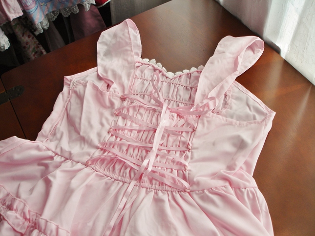 Bodyline Pink and White Heartful Wish JSK and Headbow Set (L445) Size ...