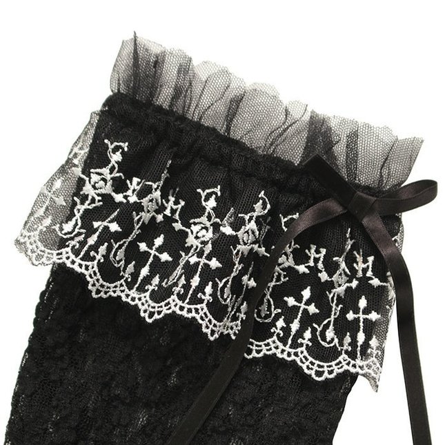 Moitie - Rose Cross Arm Covers (Relisted) - Gloves and Wristwear - Lace ...