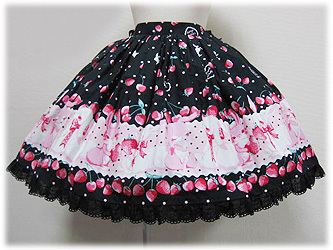 Cherry Berry Bunny Angelic Pretty Skirt - Skirts - Lace Market: Lolita ...