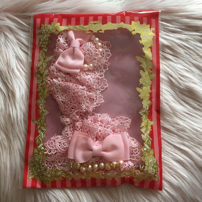 Bodyline Pink Bow Wrist Cuffs - Gloves and Wristwear - Lace Market ...