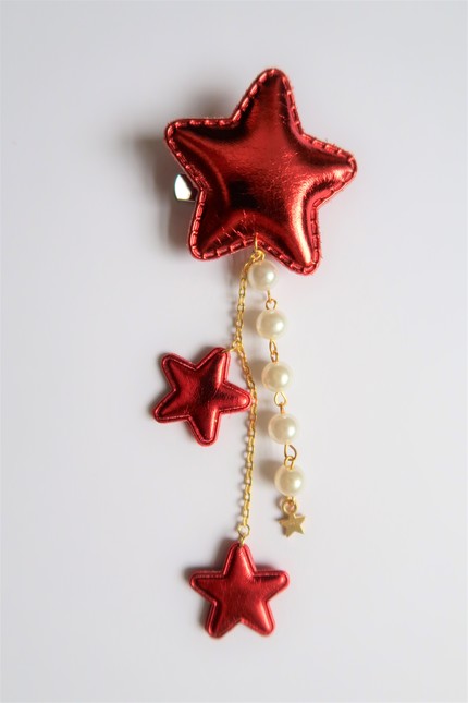 Red star clip - Hair Clips and Pins - Lace Market: Lolita Fashion Sales