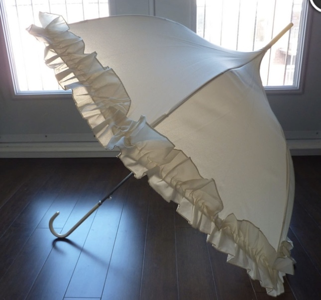 Off White Ruffle Parasol - Umbrellas and Parasols - Lace Market: Lolita ...