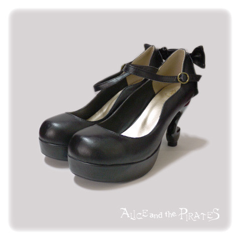 AatP / Cabriole Legs Ribbon Shoes in Black L size - Shoes - Lace Market ...