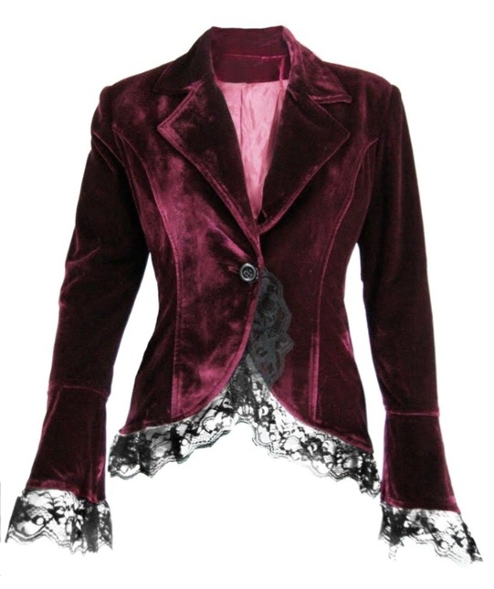 XL Loliable NWT wine velvet gothic bell sleeve jacket plus size ...