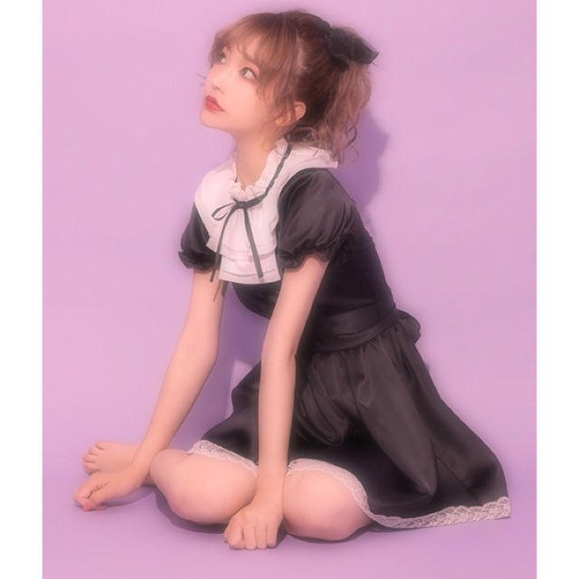 [tradeable] Melt the Lady/Bubbles ruffle sleeve black one piece ...