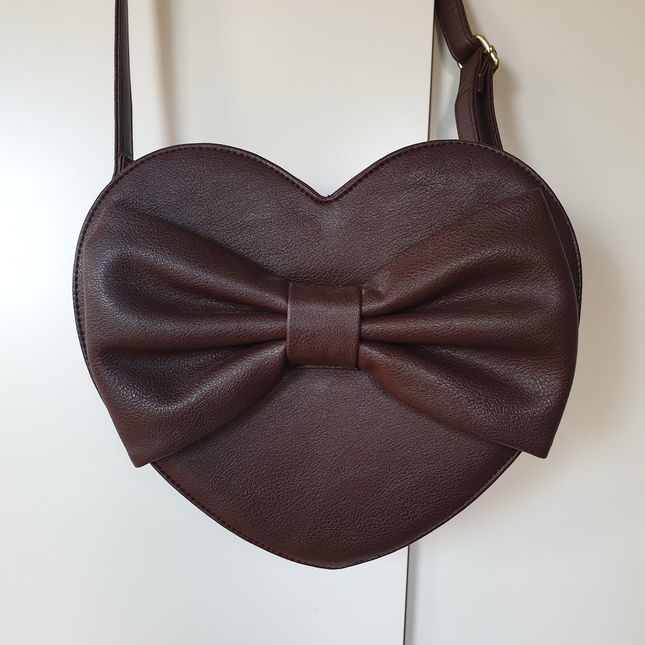Chocolate Heart Ribbon Shoulder Bag - Bags and Purses - Lace Market ...