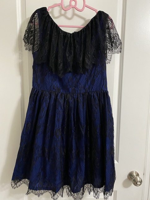 [LW] Miss Point – Navy black lace dress op - One Piece - Lace Market ...