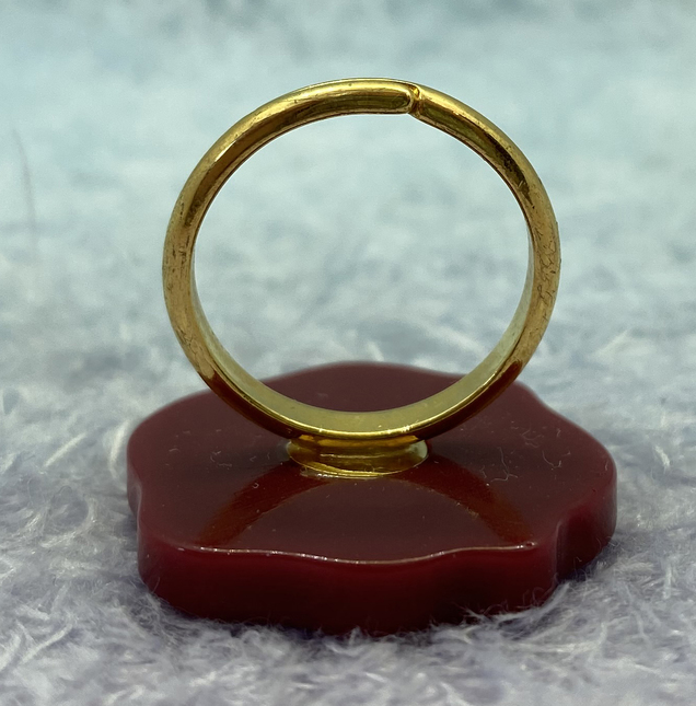 Angelic pretty Sealing Stamp Ring wine red - Rings - Lace Market ...