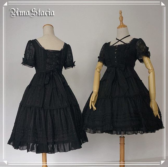 Amastacia Molly Go Round XS in Black, Jacquart version - Dresses - Lace ...