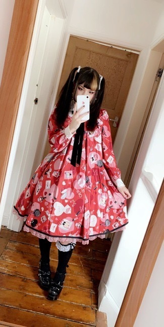 Angelic Pretty Lovely Shopping OP in Red - Dresses - Lace Market ...