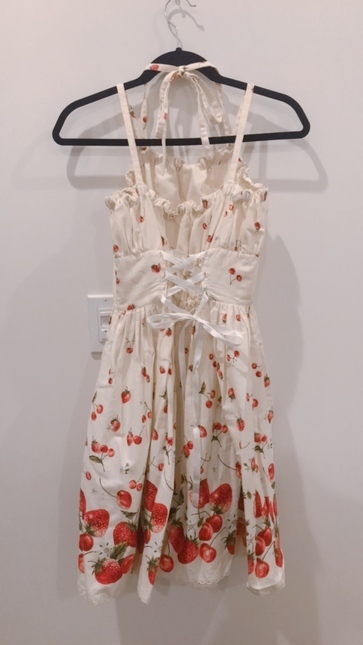 Metamorphose Berry Stripe Sundress JSK in Ivory - Jumperskirt - Lace ...