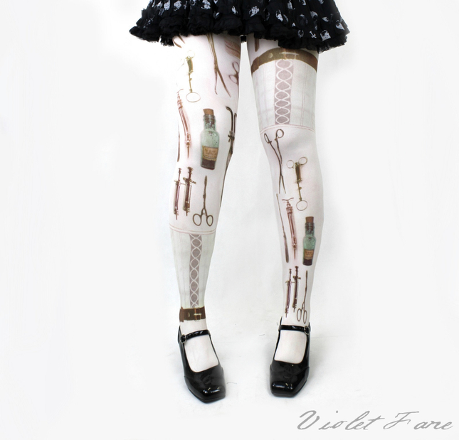 NWT Violet Fane Asylum Tights + Mask - Socks and Tights - Lace Market ...