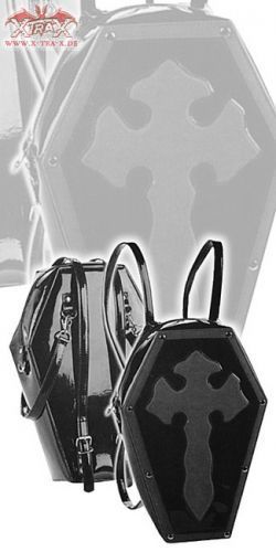Demonia vinyl coffin bag - Accessories - Gothic Lovers: Gothic Fashion ...