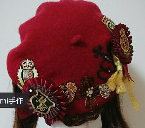 Miss Rosette Beret - Red - Hair Accessories - Lace Market: Lolita ...