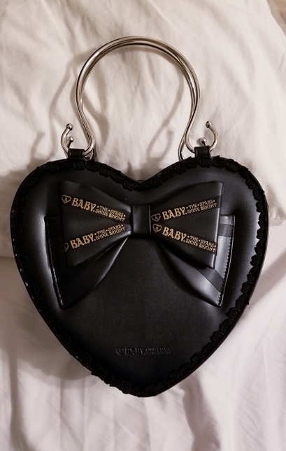 [LEAVING LOLITA] Btssb Ribbon Heart Bag logo version black - Bags and ...