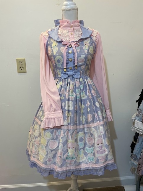 Angelic Pretty Fancy Paper Dolls JSK with Collar + Blouse + Plush ...