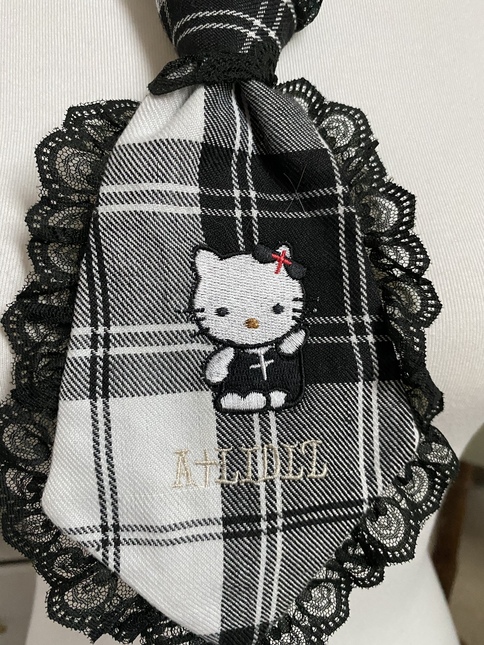 A+ Liddell Hello Kitty Black Plaid Necktie - Other Accessories - Lace ...