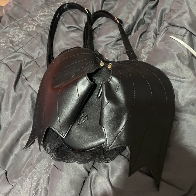 [FREE US SHIP] Black Batwing Backpack Purse - Bags and Purses - Lace ...