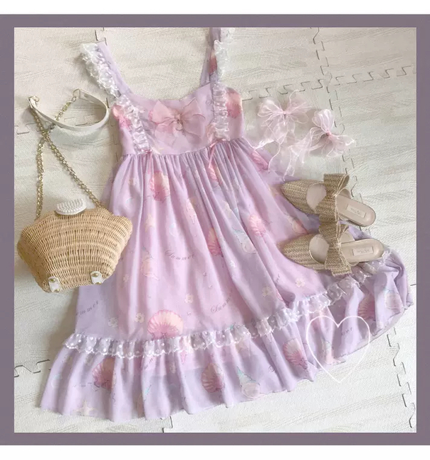 Pink/Purple Seashell JSK - Jumperskirt - Lace Market: Lolita Fashion Sales