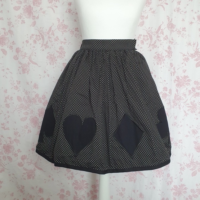 [FREE UK SHIP] Metamorphose Playing Card Applique Skirt - Skirts - Lace ...
