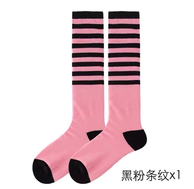 *$1 starting bidding* NWT Sheep Puff black * pink border crew socks ...
