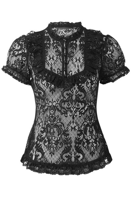 Killstar Sasha Lace Blouse XS - Tops - Gothic Lovers: Gothic Fashion ...