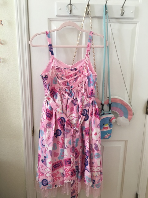 AP Girly Sticker JSK in Pink - Jumperskirt - Lace Market: Lolita ...