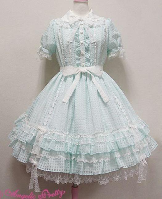 Angelic Pretty Margaret Doll OP in mint - Dresses - Lace Market: Lolita ...